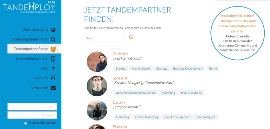 Teamarbeit auf einer Stelle. Ein Interview zum Thema Jobsharing mit ...
